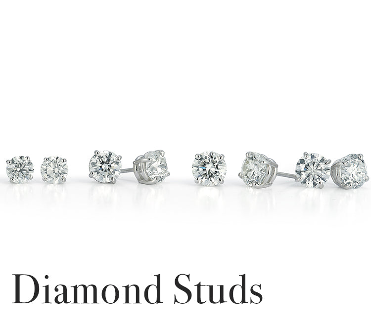 Solitaire Diamond Stud Earrings | Dana Rebecca Designs