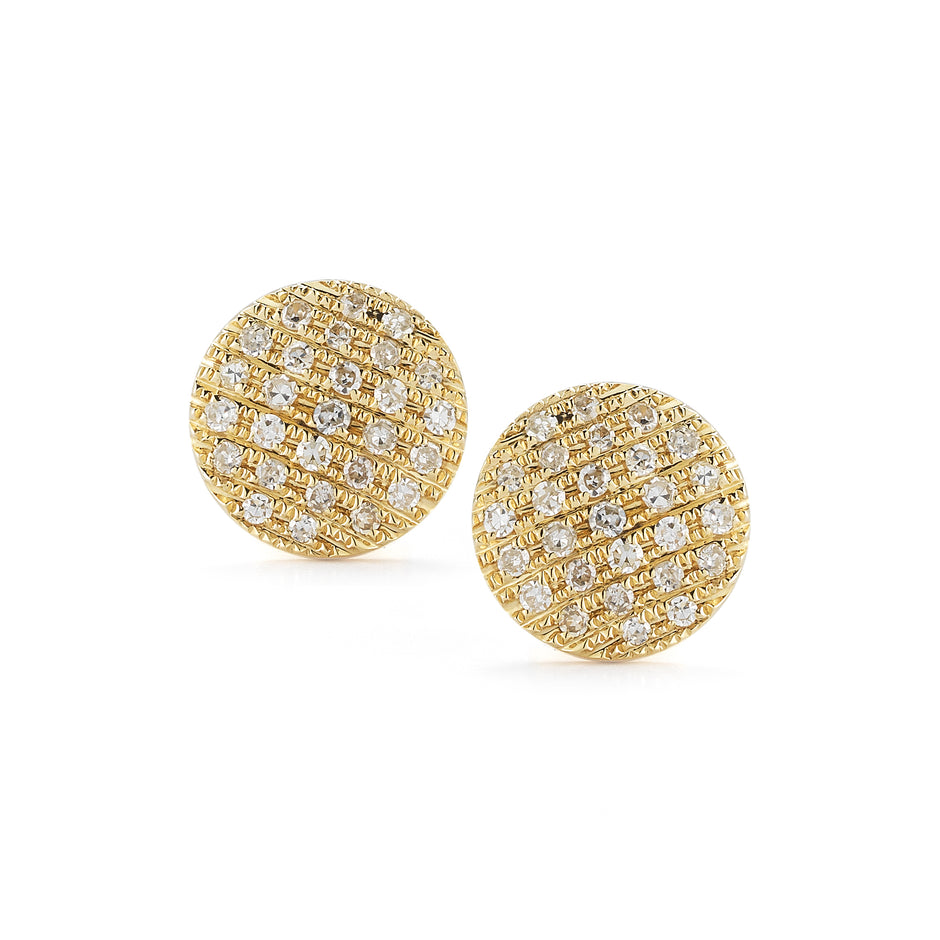 Designer Stud Earrings: Lauren Joy Medium Disc Studs - Dana Rebecca ...