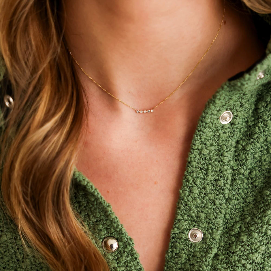 Diamond Bar Necklaces: Lulu Jack Mini Bezel Bar Necklace | Dana Rebecca ...